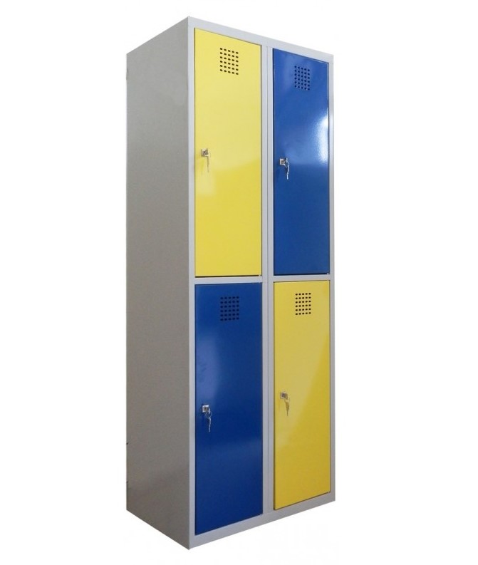 Dulap pentru haine cu 2 secțiuni (4 celule)