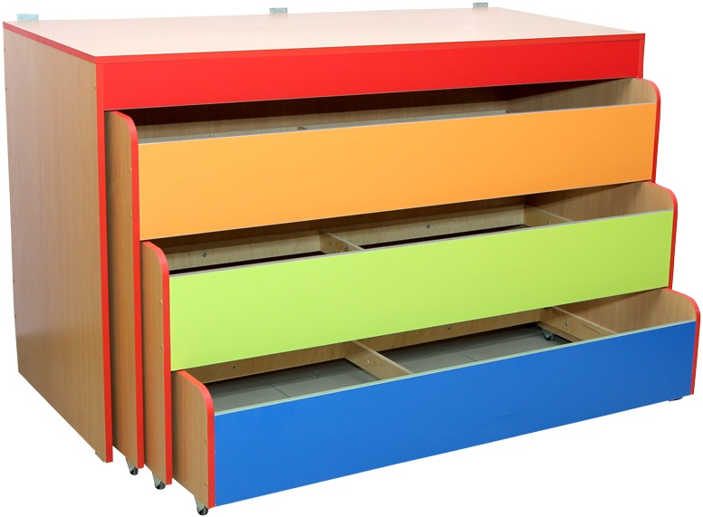 Pat pentru copii cu 3 nivele si raft 26270 in Romania